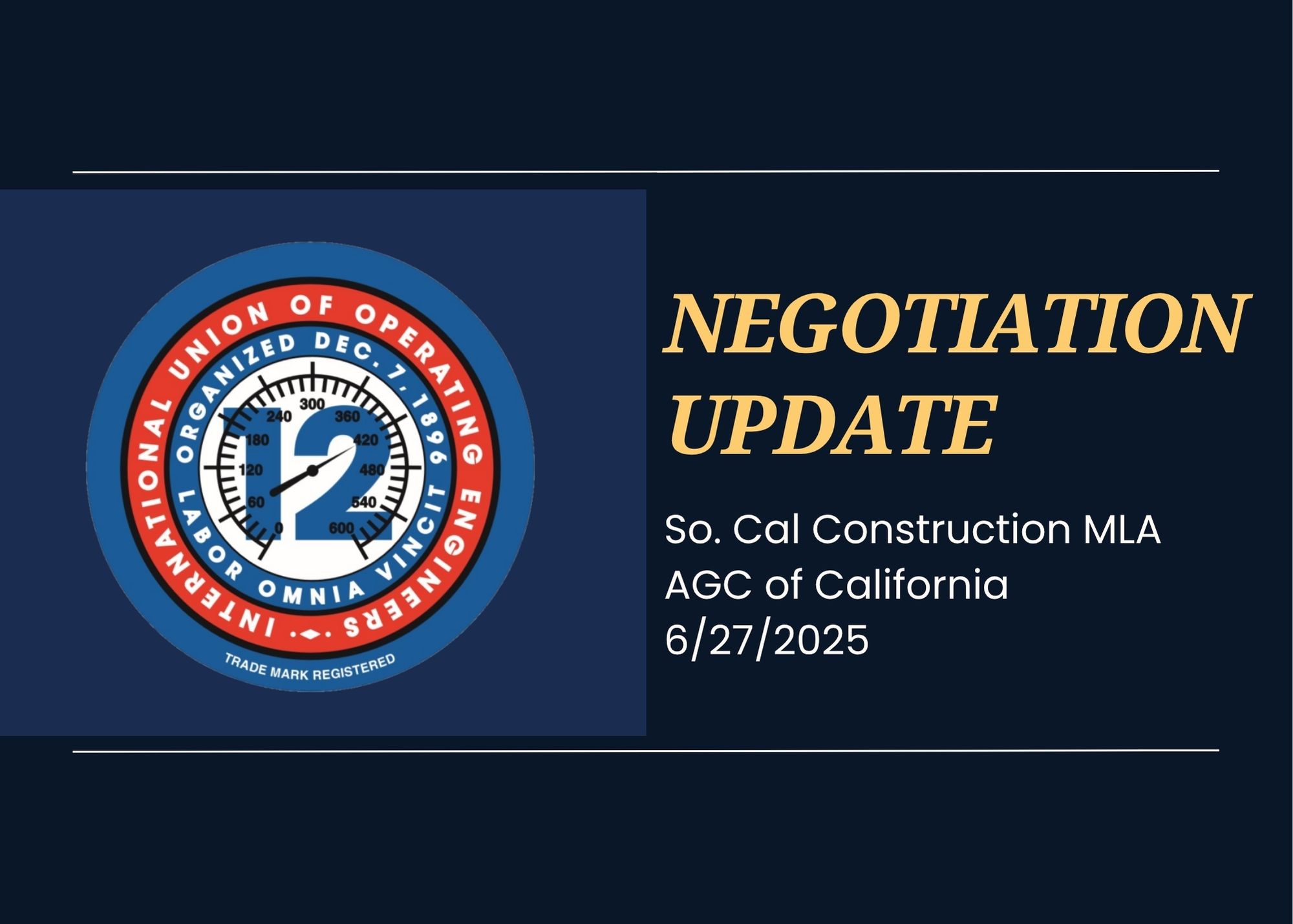 IUOE 12 | Announcements