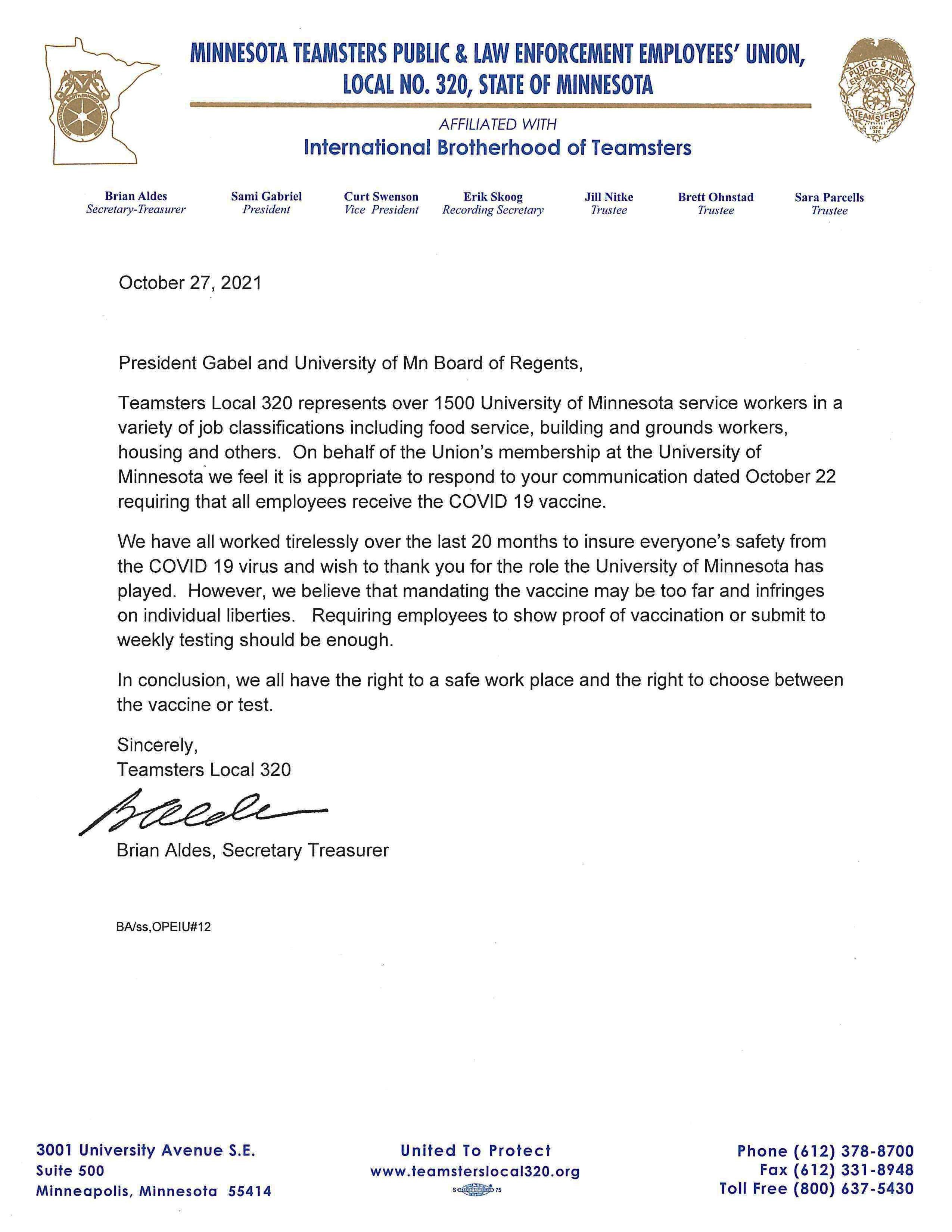 TEAMSTERS 320 - Home